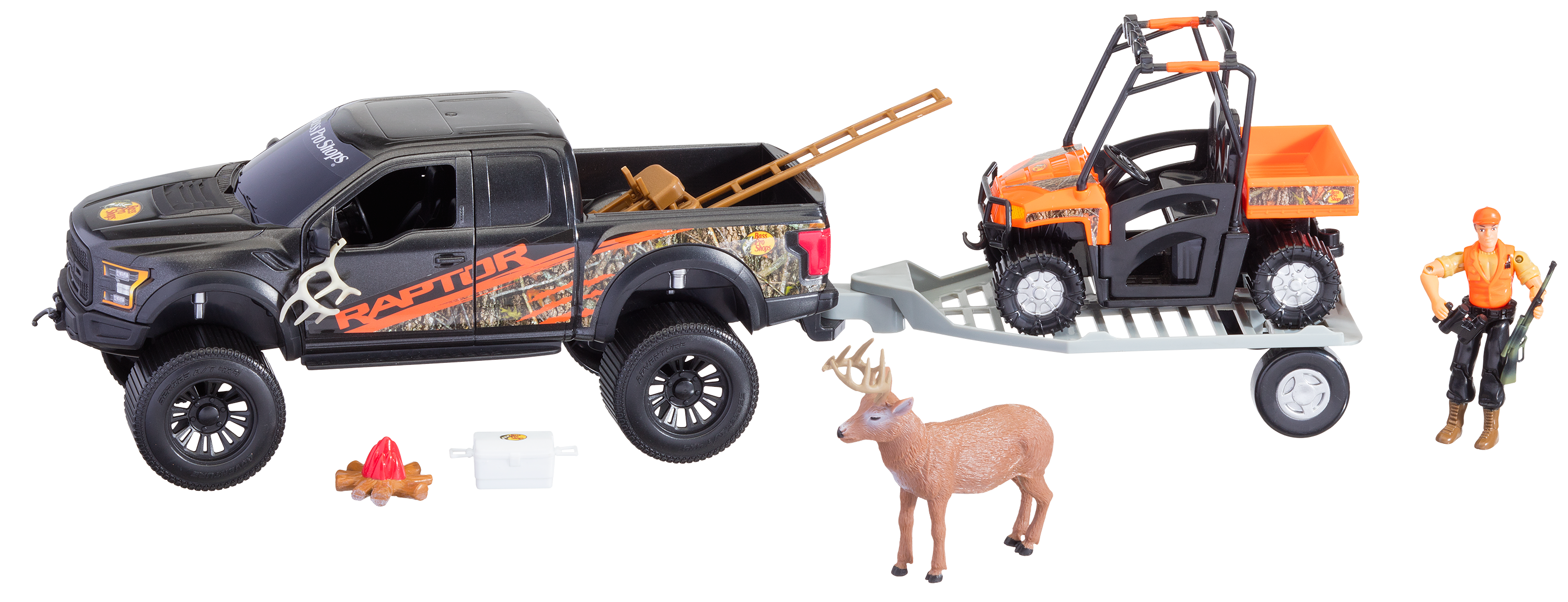Bass Pro Shops Deluxe Licensed Ford Raptor Hunting Adventure Truck Play ...